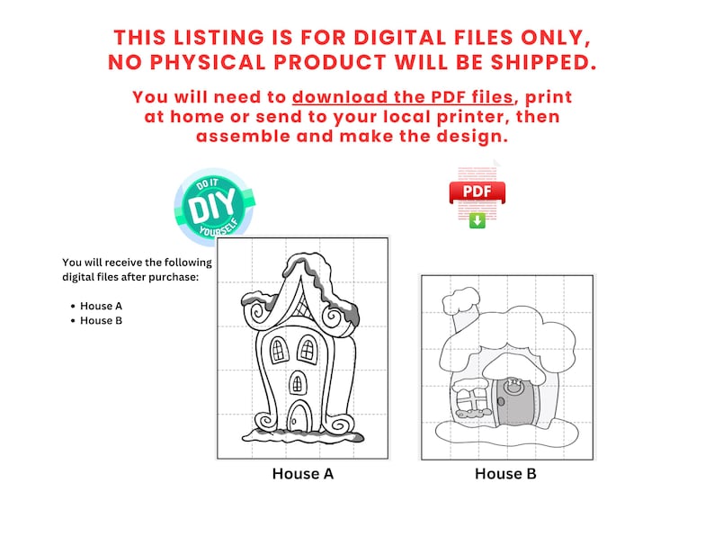 Whimsical House Patterns | Woodworking Pattern | Wood Cutout Template ...