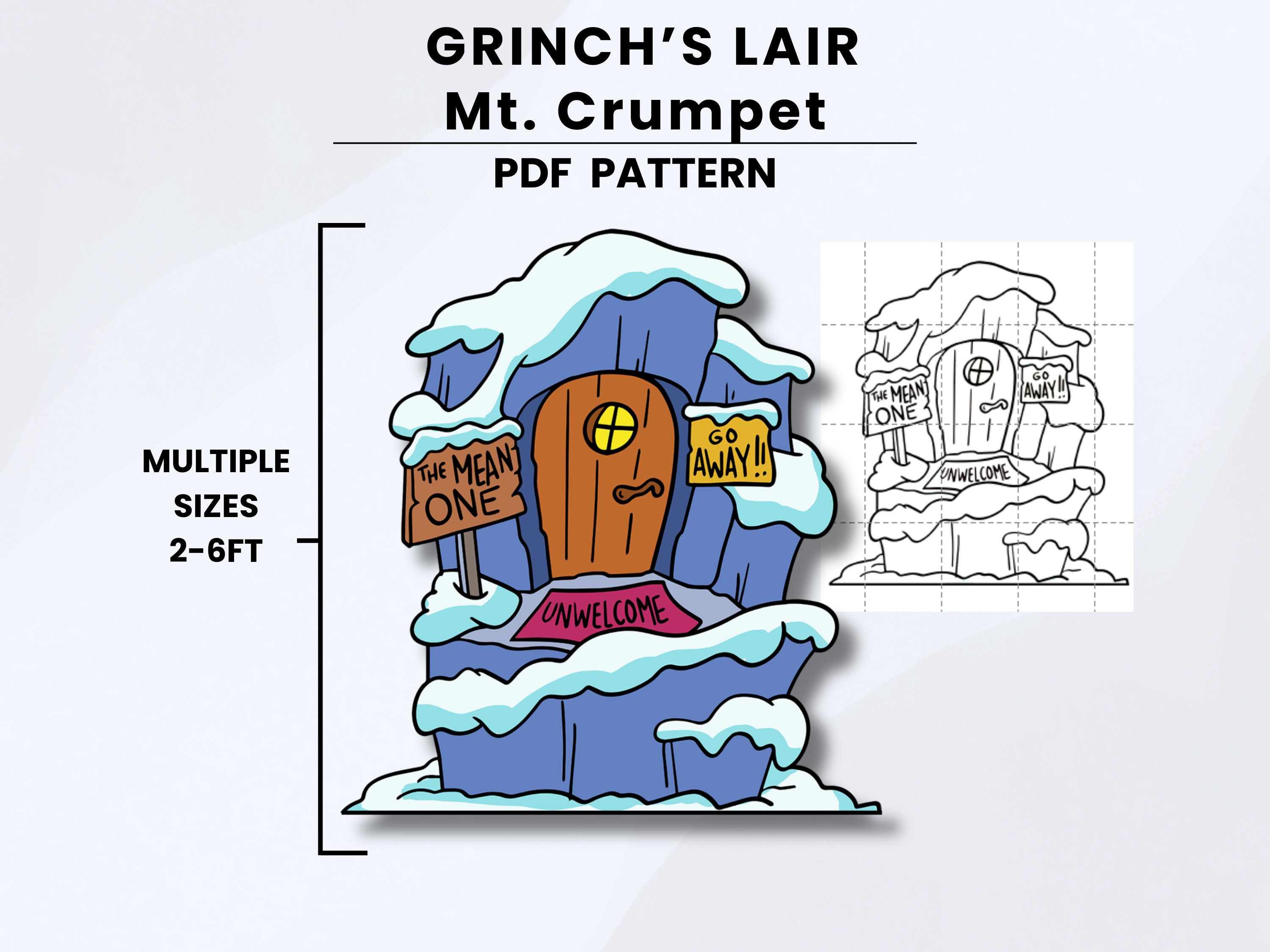 Whoville Lair Mt. Crumpet Display Woodworking Pattern Cardboard Cutout ...