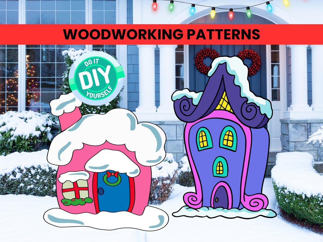 Whimsical House Patterns | Woodworking Pattern | Wood Cutout Template ...