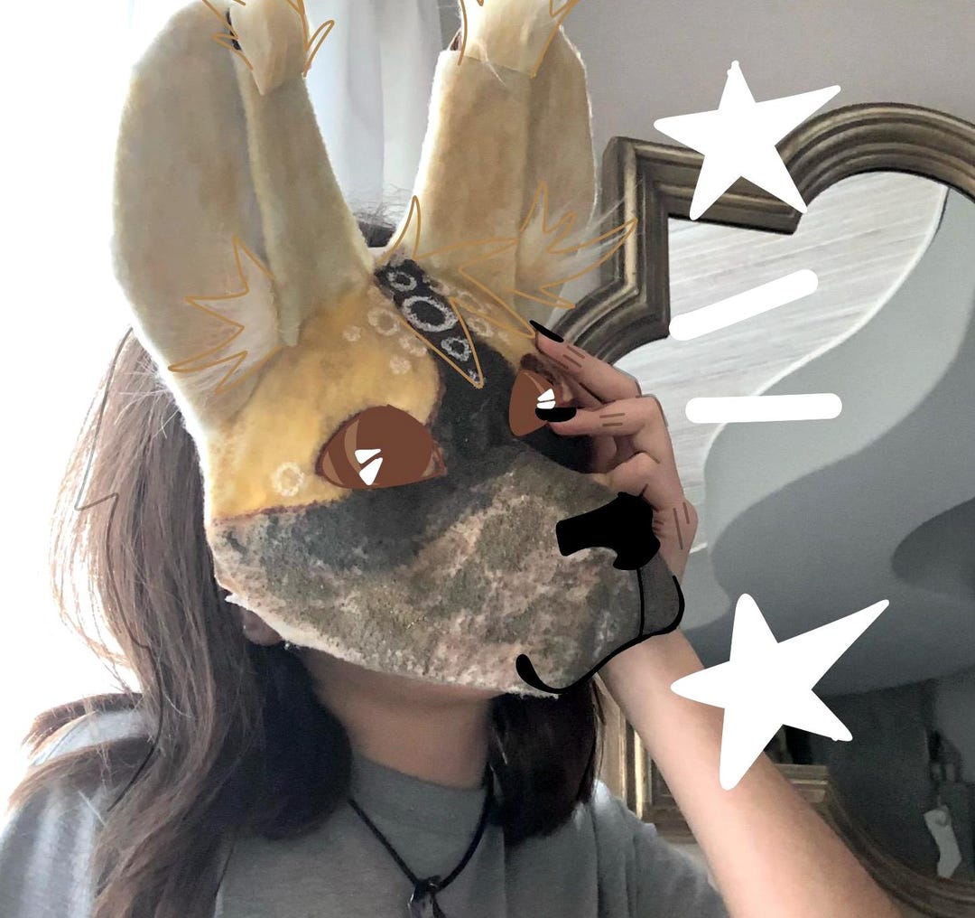 Cute African Wild Dog Mask - Etsy