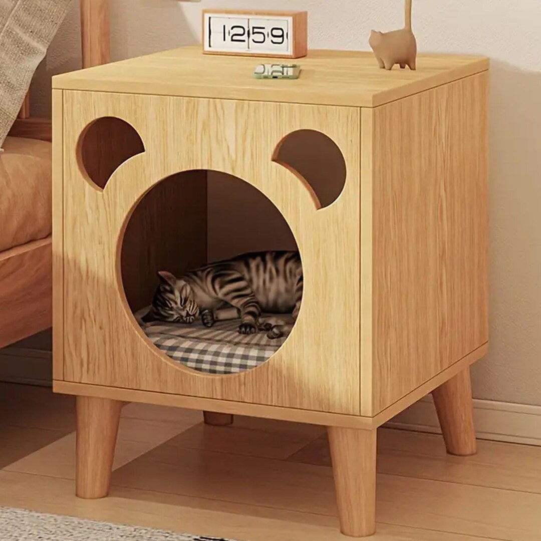 Luxury Modern Cat Tree Tower Cat Scratching Post Wooden Large Space ...