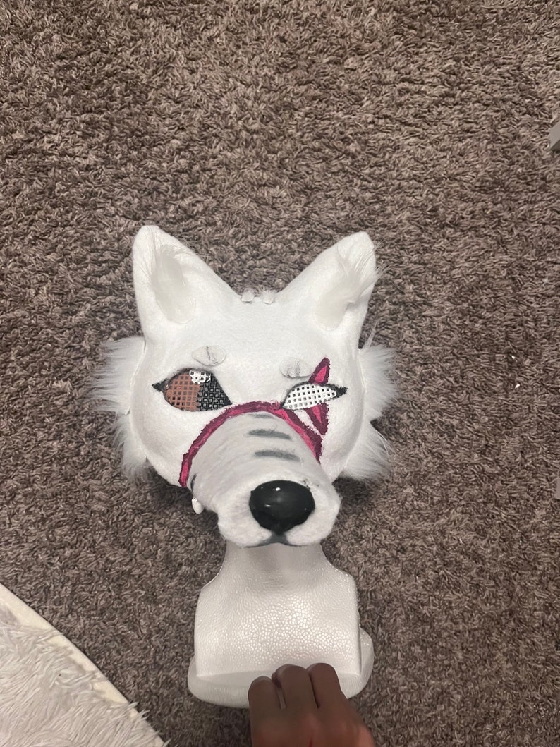 Therian/furry/other Arctic Wolf Mask - Etsy