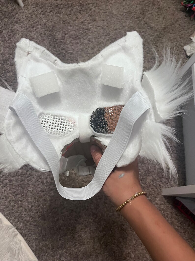 Therian/furry/other Arctic Wolf Mask - Etsy