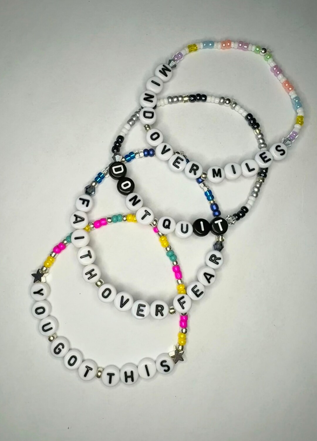 Motivational Magic Collection Beaded Bracelets - Mind Over Miles ...