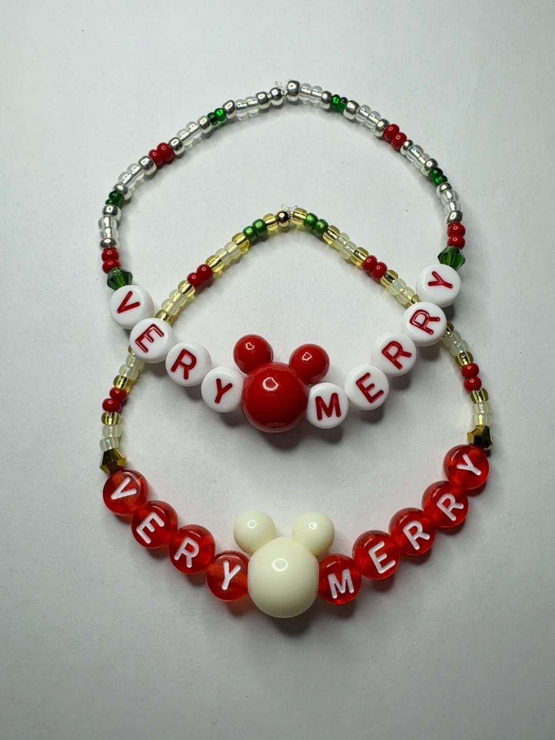 Disney Christmas Very Merry Beaded Bracelet | Christmas at Disney ...
