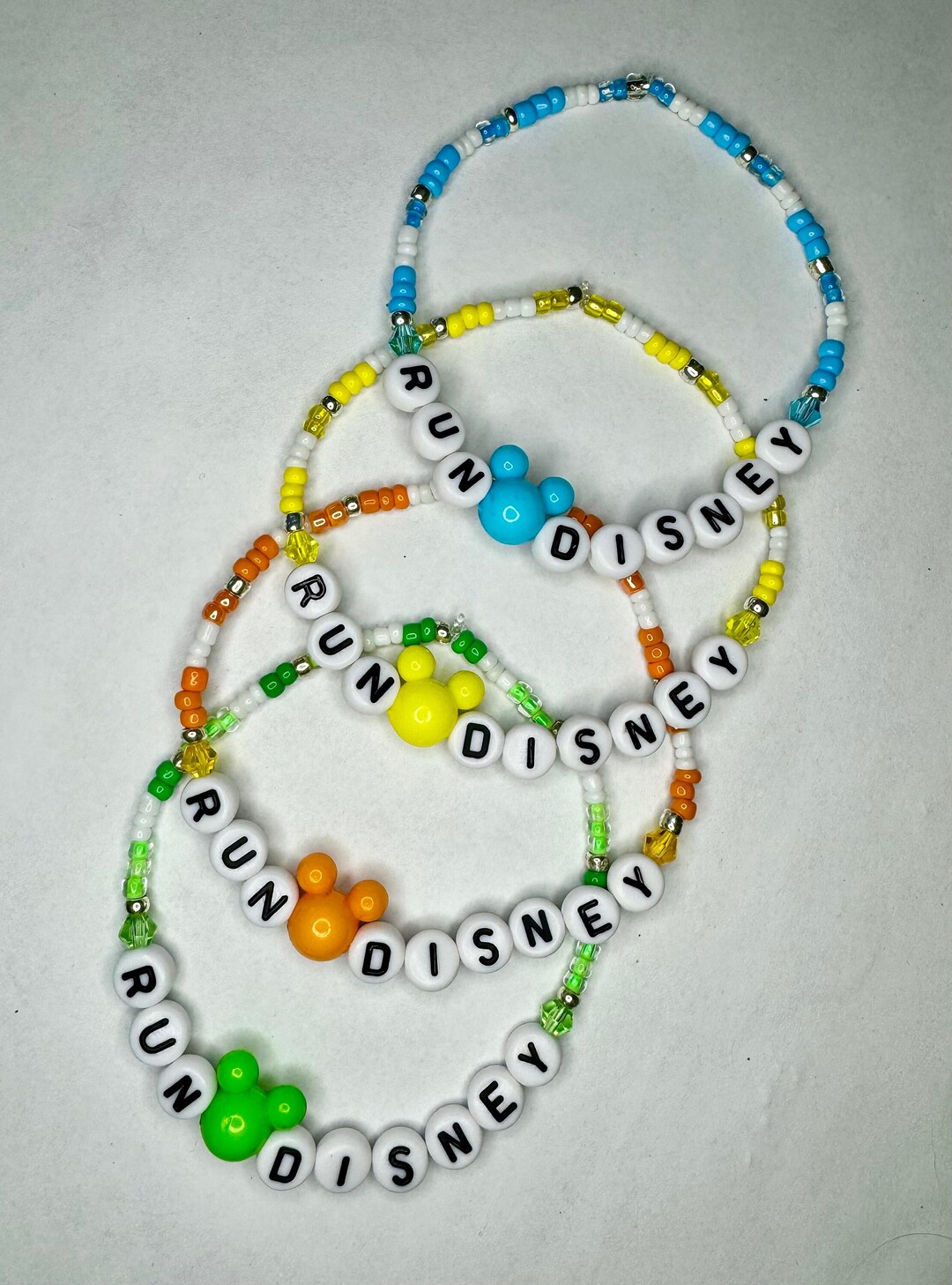 Rundisney Beaded Bracelets minnie Runderful World of Color 5K 10K Half ...