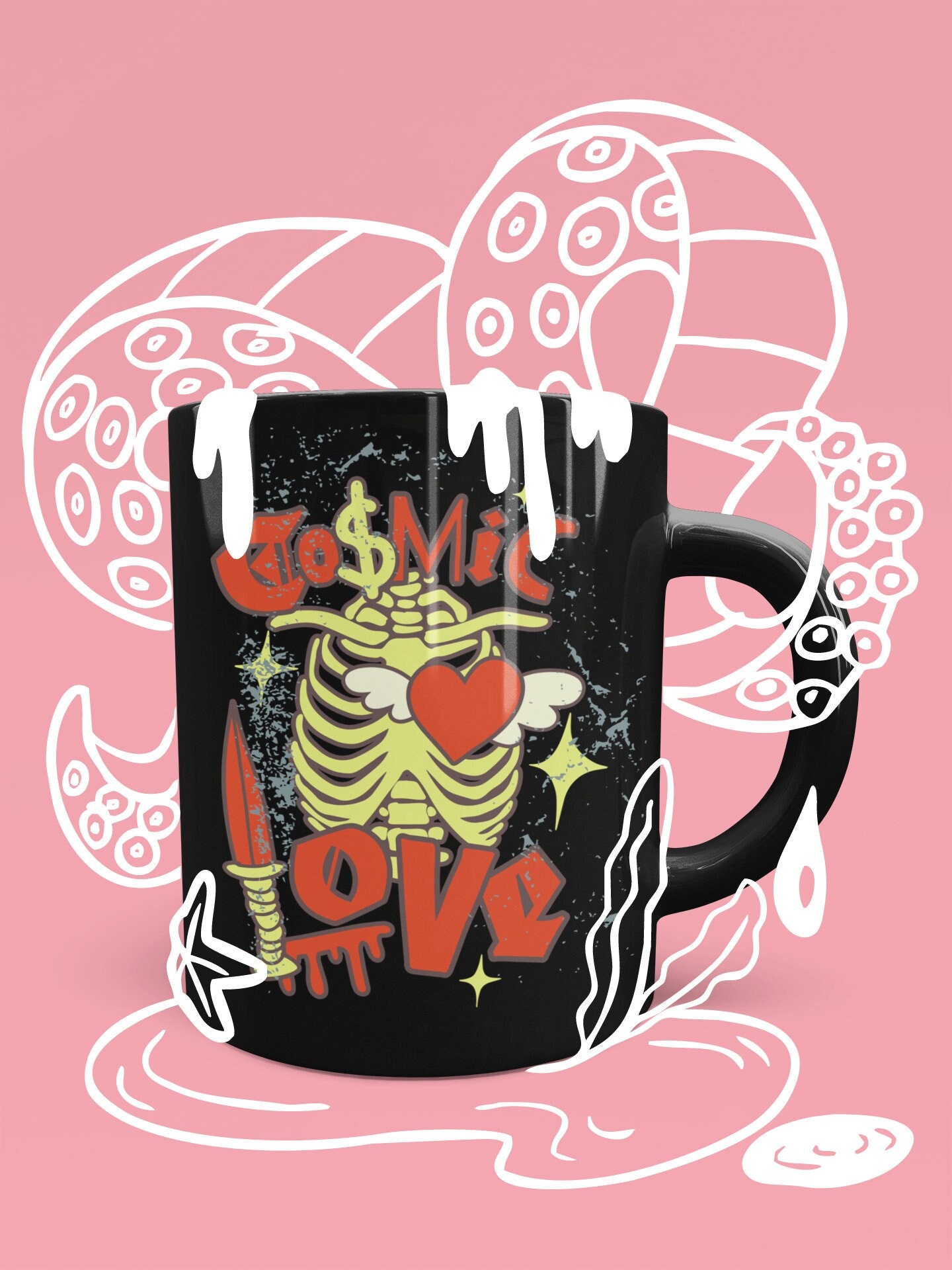 Cosmic Love Universe Love Cosmic Heart Large Mug Big Tea Cup Vday Gifts ...
