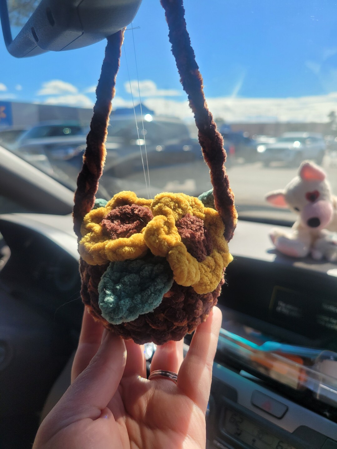 Fluffy Sunflower Hanging Basket - Etsy