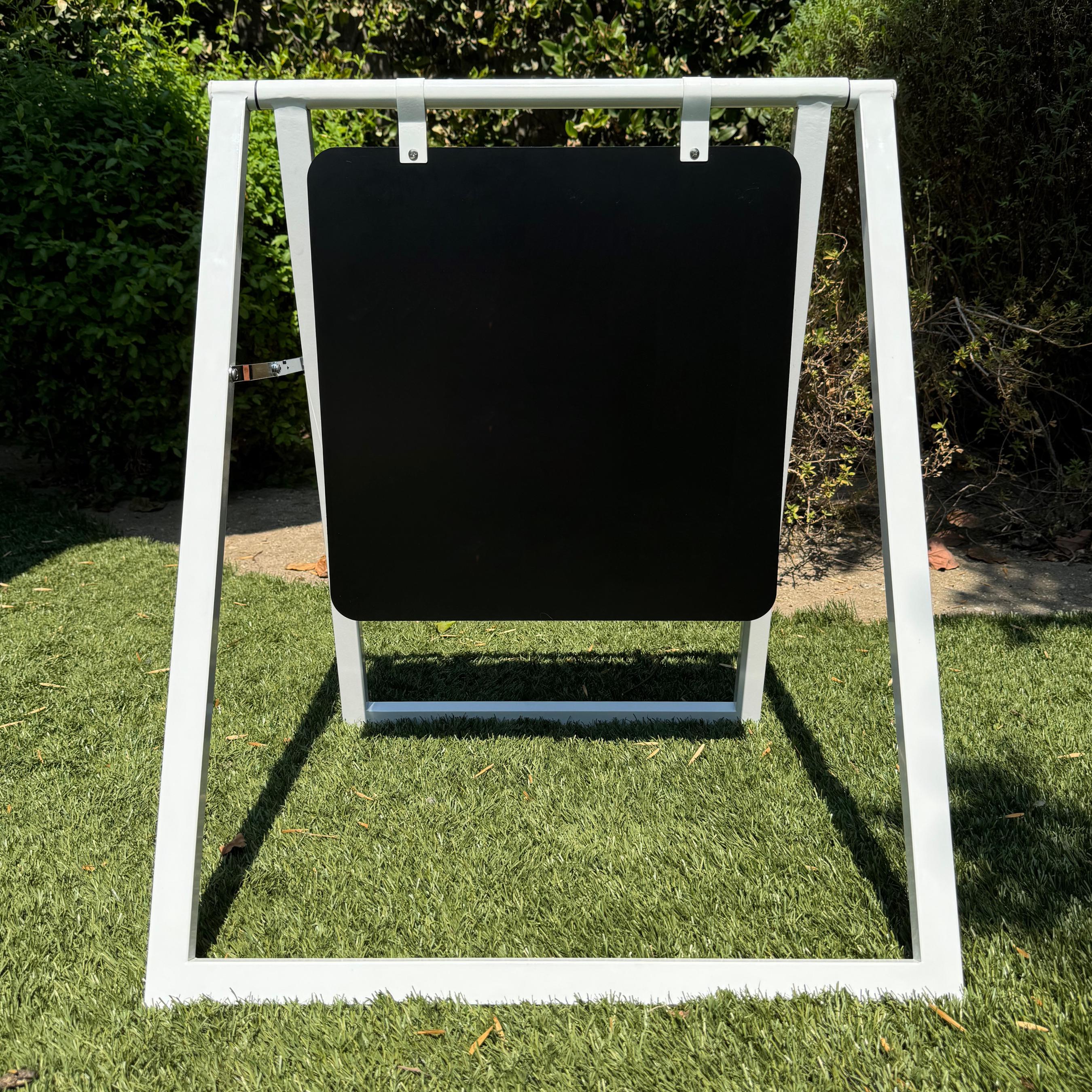 Magnetic Chalkboard Metal A Frame Sign, 24x30 Minimalist Sidewalk Sign ...