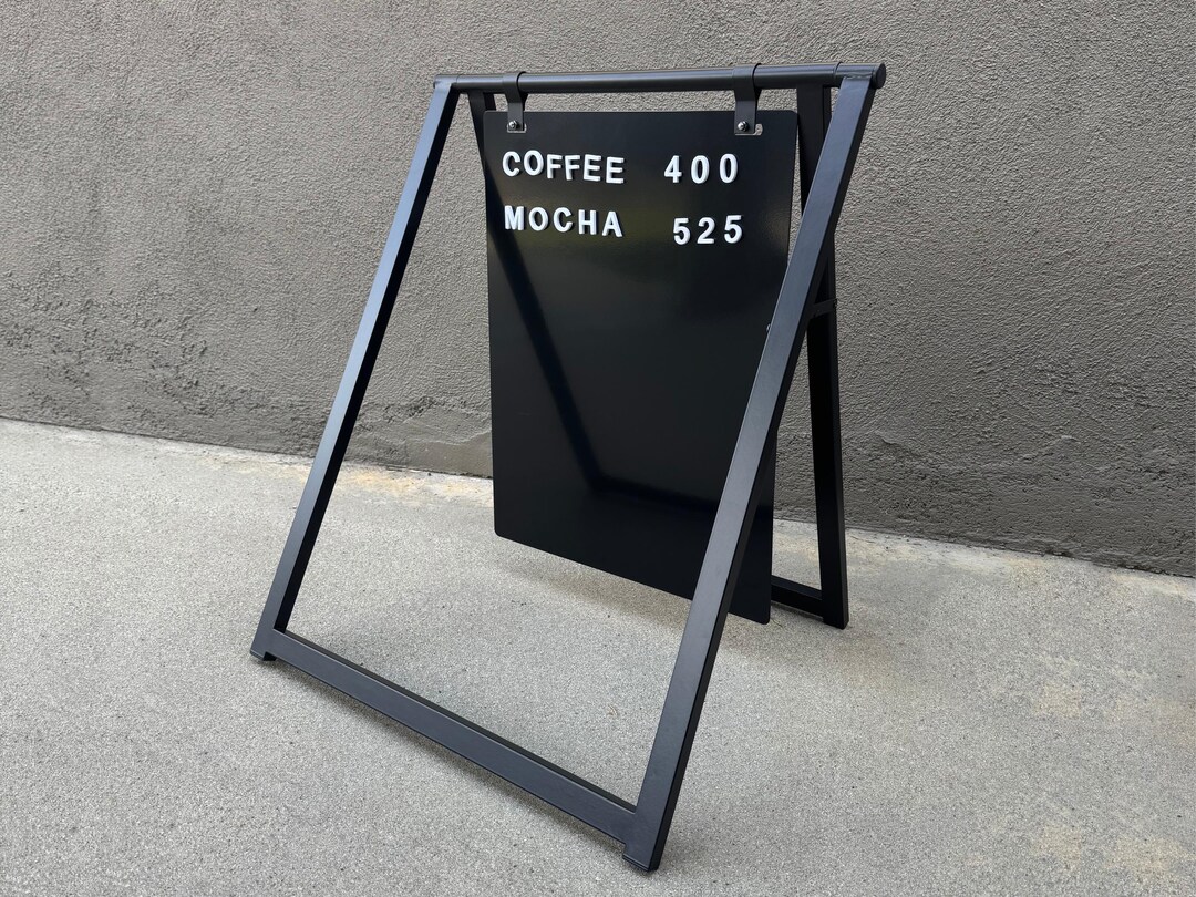 Magnetic Chalkboard Metal A Frame Sign, 24x30 Minimalist Sidewalk Sign ...