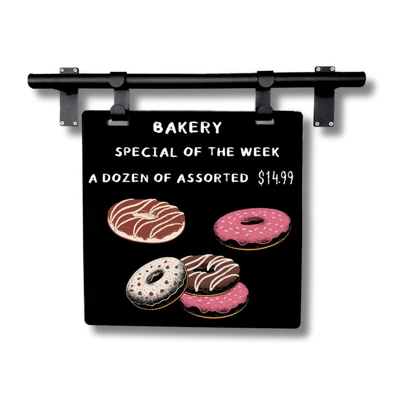 Wall Mounted Sign, Metal Hanging Menu Display, Cafe Bar Sign, Business ...