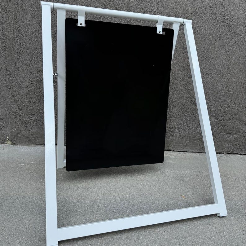 Magnetic Chalkboard Metal A Frame Sign, 24x30 Minimalist Sidewalk Sign ...
