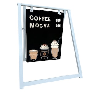 Magnetic Chalkboard Metal A Frame Sign, 24x30 Minimalist Sidewalk Sign ...