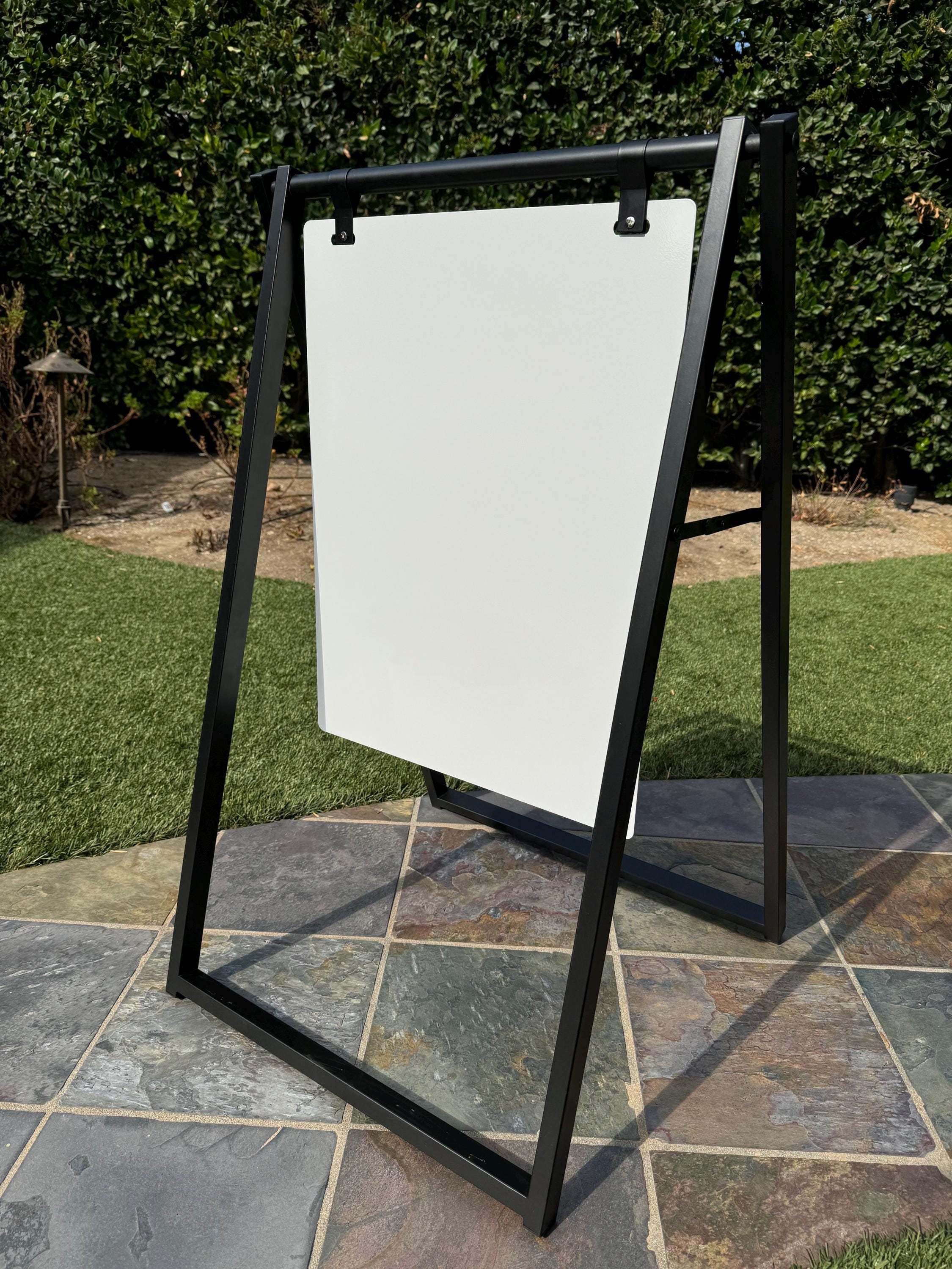 Large Metal Magnetic A Frame Sign, Chalkboard 24x38 Minimalist Metal ...