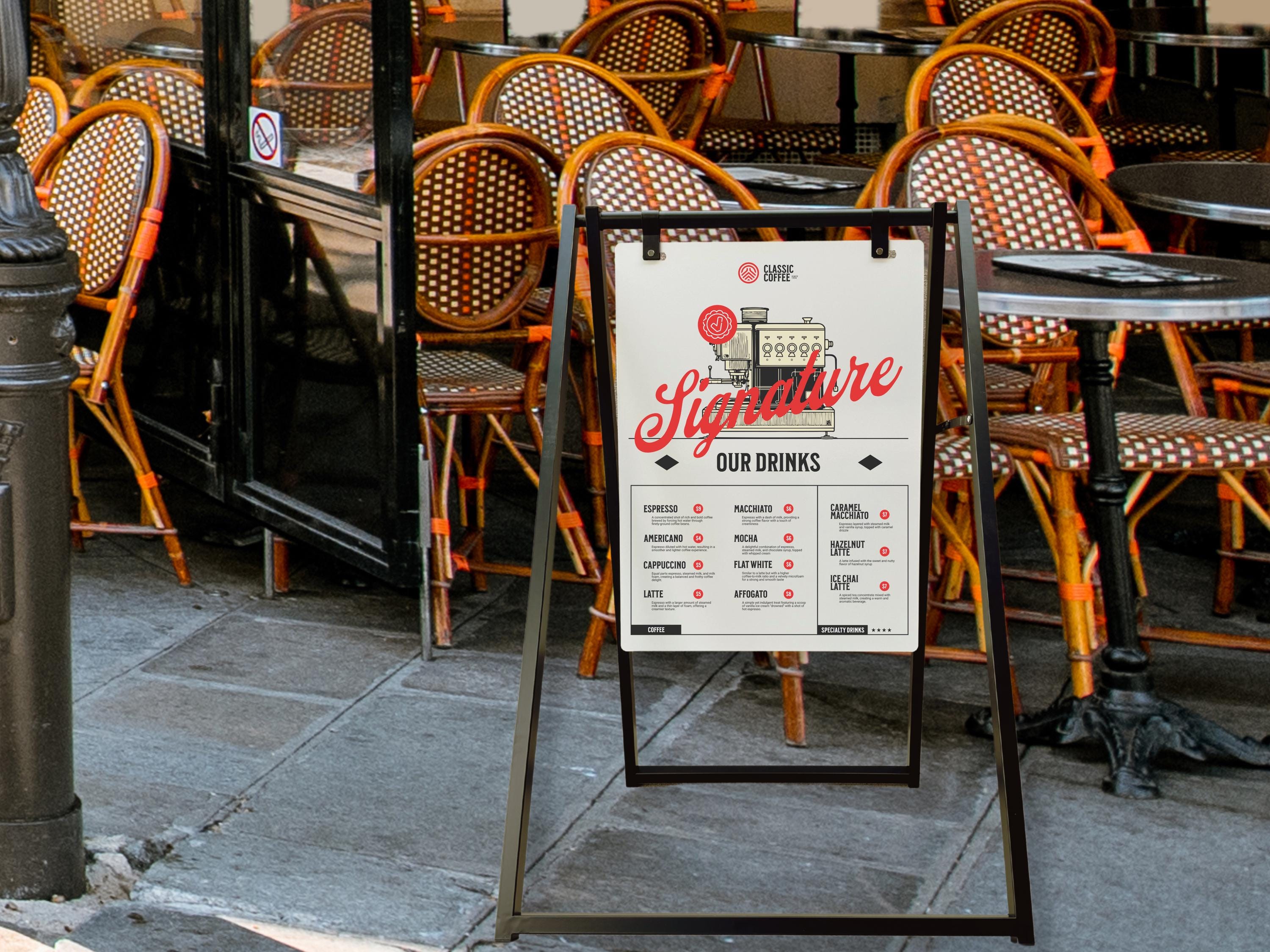 Customizable Metal A-frame Sign: Double-sided Magnetic Sidewalk Display ...