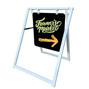 Magnetic Chalkboard Metal A Frame Sign, 24x30 Minimalist Sidewalk Sign ...