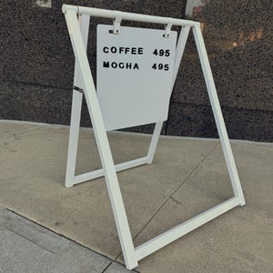 Magnetic Chalkboard Metal A Frame Sign, 24x30 Minimalist Sidewalk Sign ...