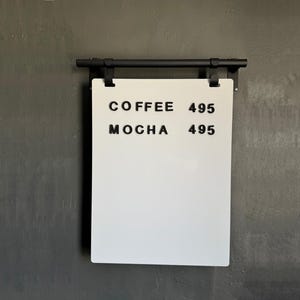Hanging Chalkboard Menu Sign: Magnetic Metal Cafe Display - Etsy