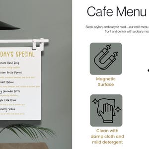 Hanging Chalkboard Menu Sign: Magnetic Metal Cafe Display - Etsy