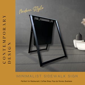 Magnetic Chalkboard Metal A Frame Sign, 24x30 Minimalist Sidewalk Sign ...