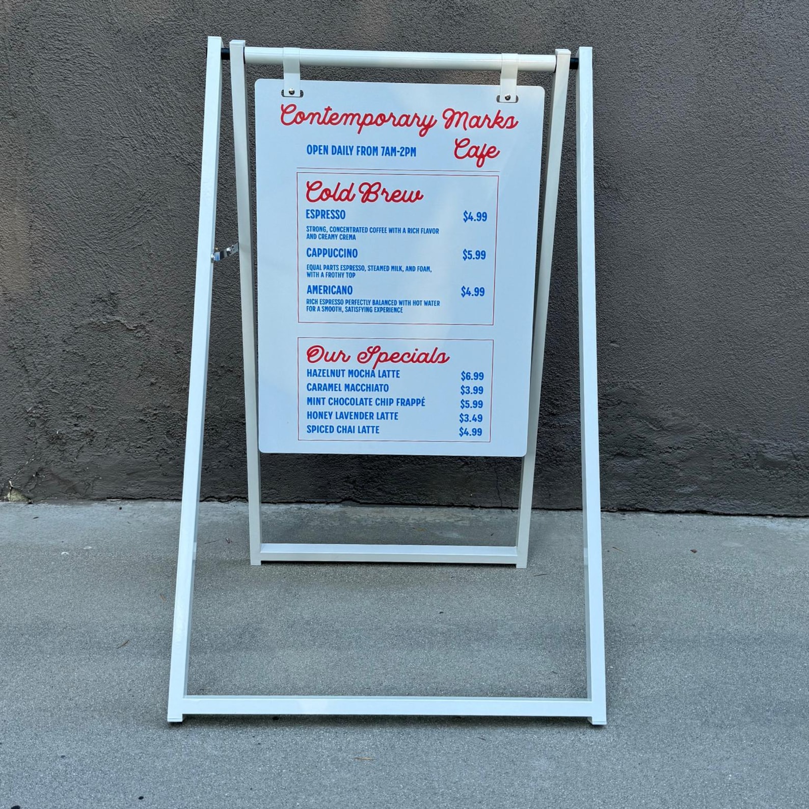 Customizable Metal A-frame Sign: Double-sided Magnetic Sidewalk Display ...