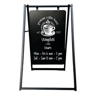 Magnetic Metal Chalkboard A-frame Sign: 24x38 Minimalist Sidewalk ...
