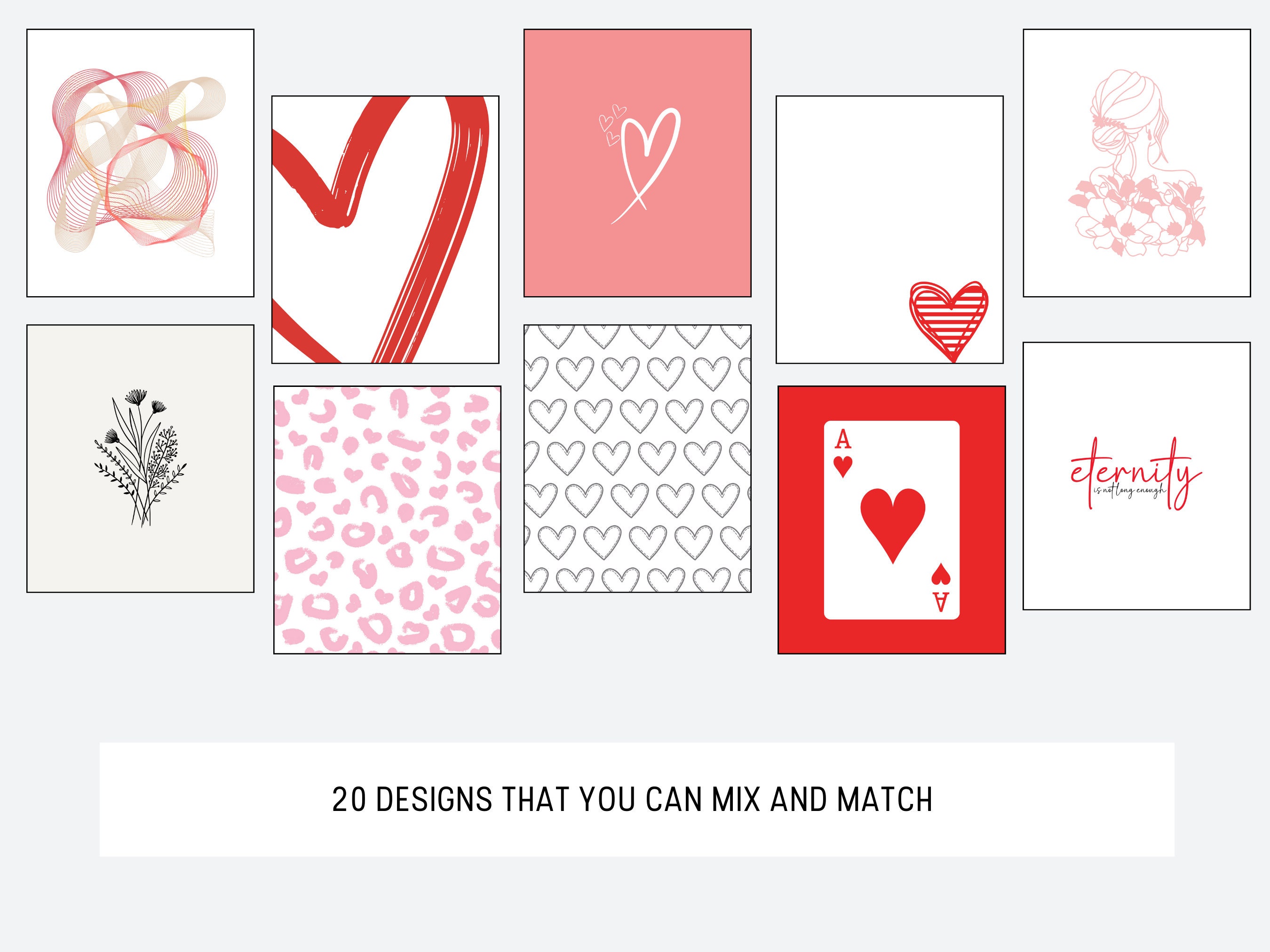 Valentines Day Art Mega Bundle, Printable Wall Art, Valentine Wall Art ...