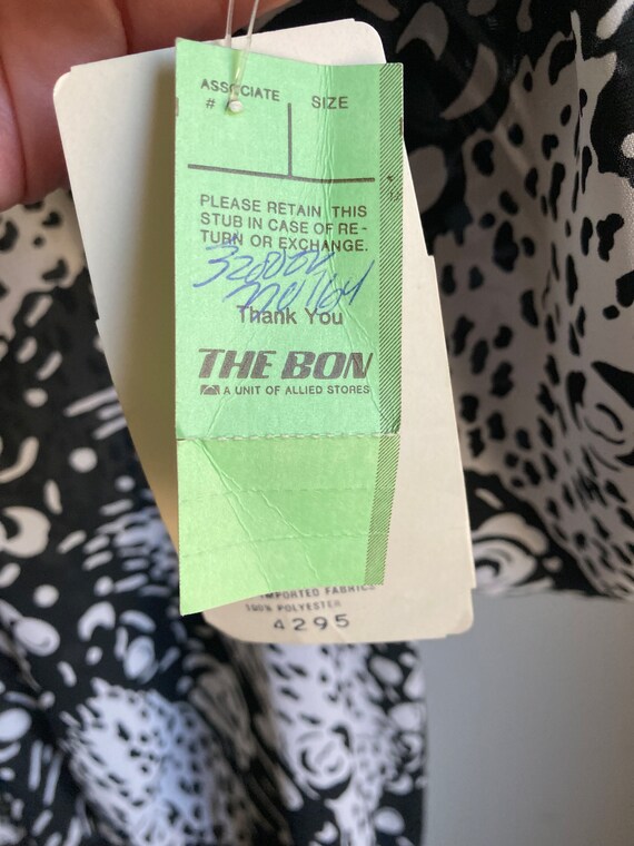 Rhoda Lee animal and floral print 1980s pullover blou… - Gem