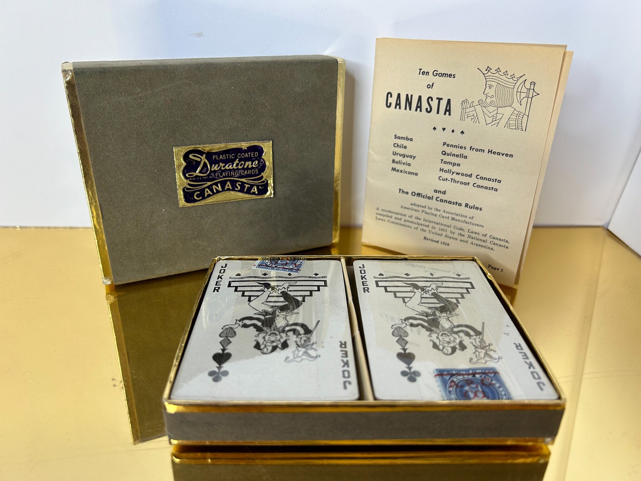 Restored Vintage Canasta 1958 Playing Card Deck - Etsy