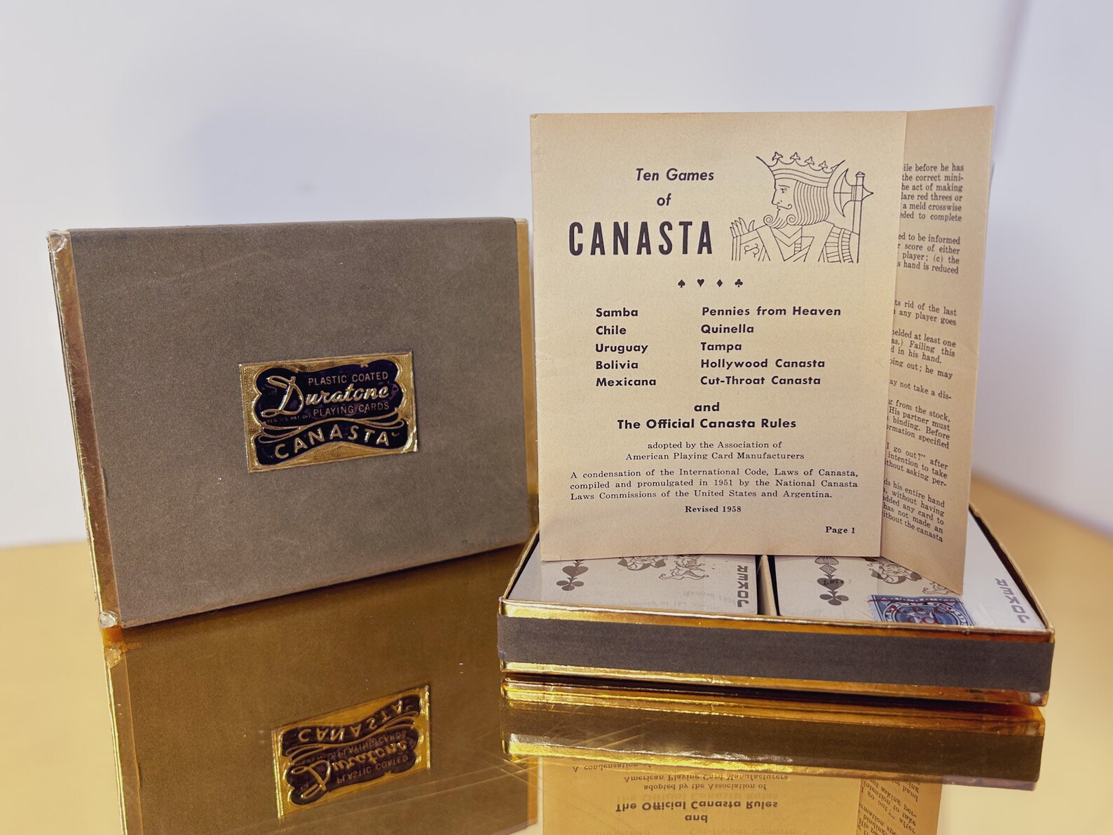 Restored Vintage Canasta 1958 Playing Card Deck - Etsy