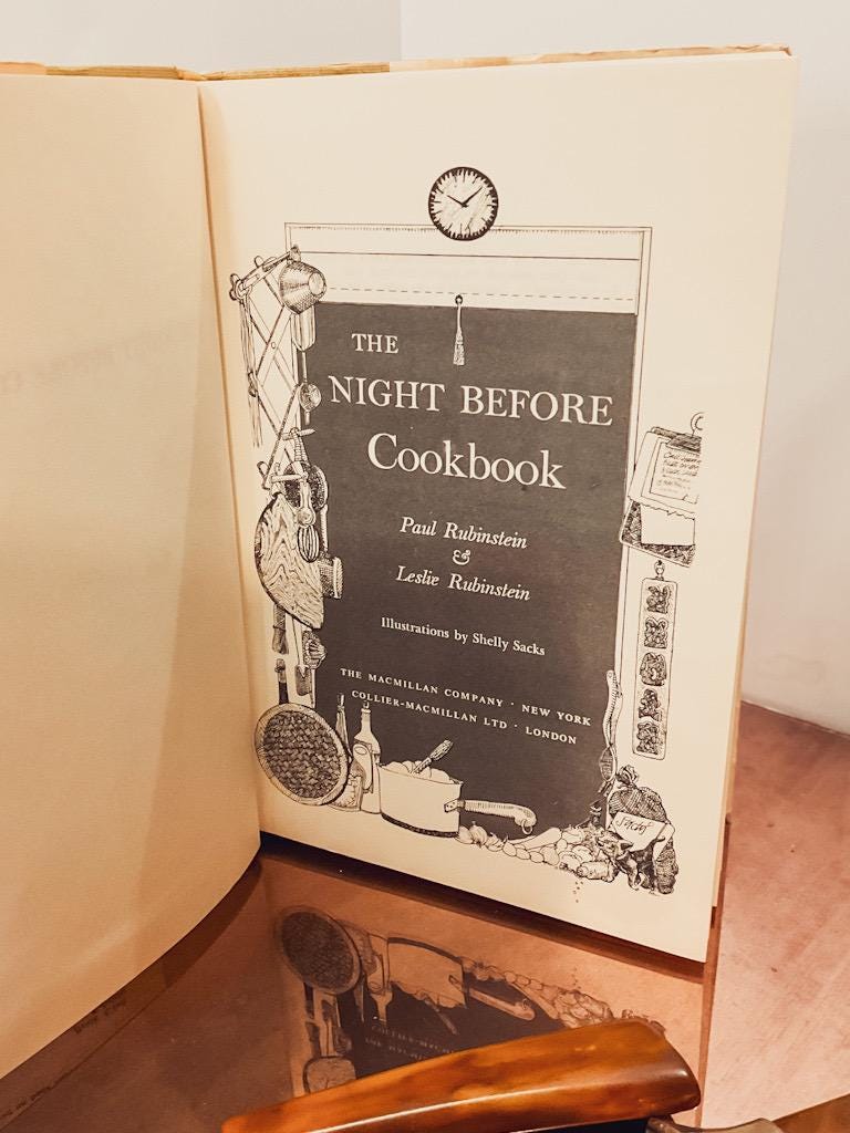 Restored Vintage 1960’s “the Night Before Cookbook” by Paul & Leslie ...