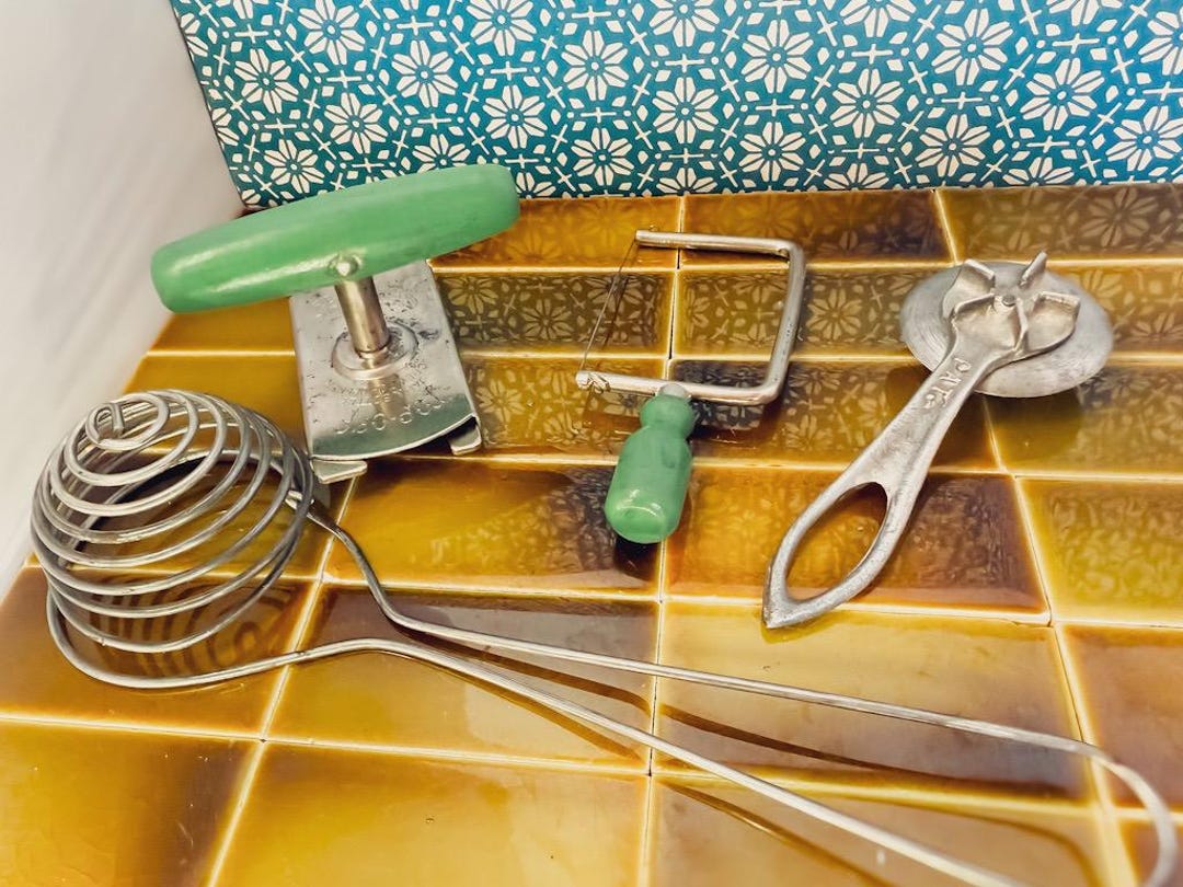 Restored Vintage Cooking Tools | Set of 4 | 1930’s Farmhouse Kitchen - Etsy