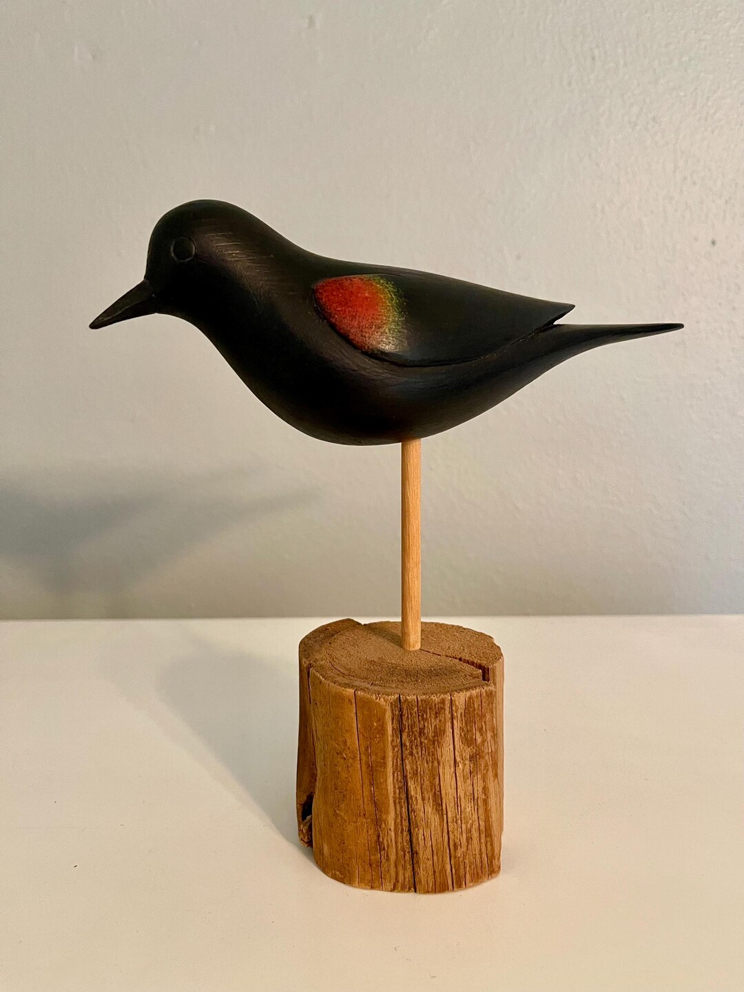 Redwing Blackbird Wood Carving - Unsigned - Folk Art - Etsy