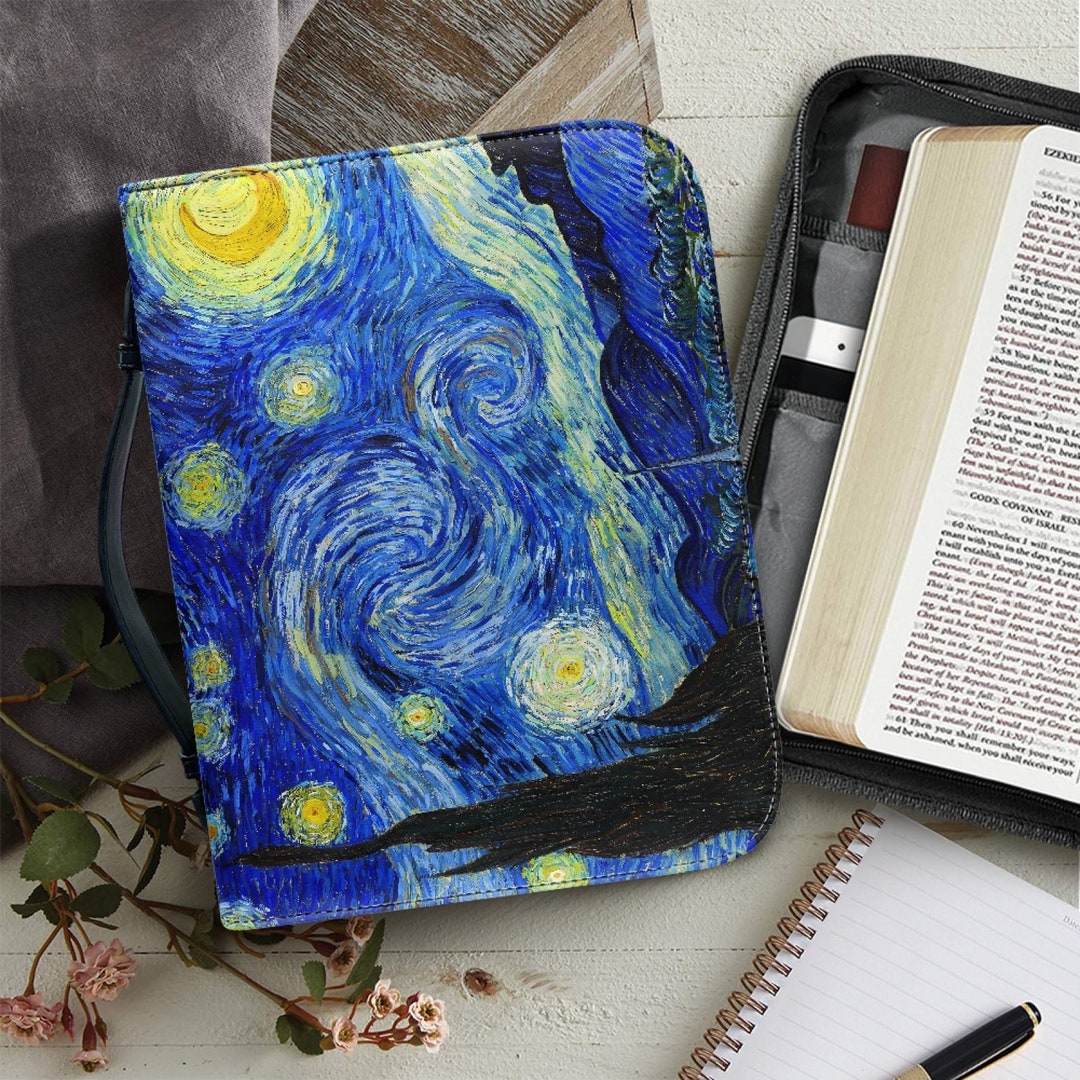 The Starry Night Bible Case, Van Gogh Bible Bag, Van Gogh Bible Cover ...