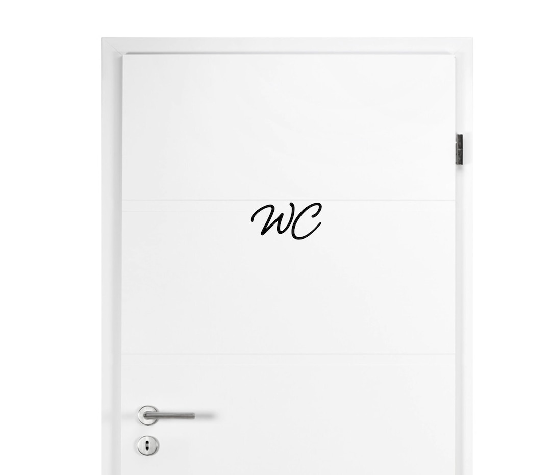WC Sticker WC Sign WC Sticker Different Fonts Different Sizes Different ...