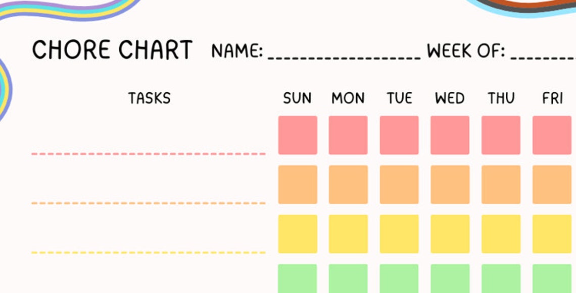 Cute Daily Chore Chart - Etsy