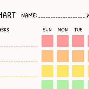Cute Daily Chore Chart - Etsy