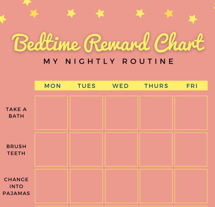 Kids Bedtime Routine Planner - Etsy