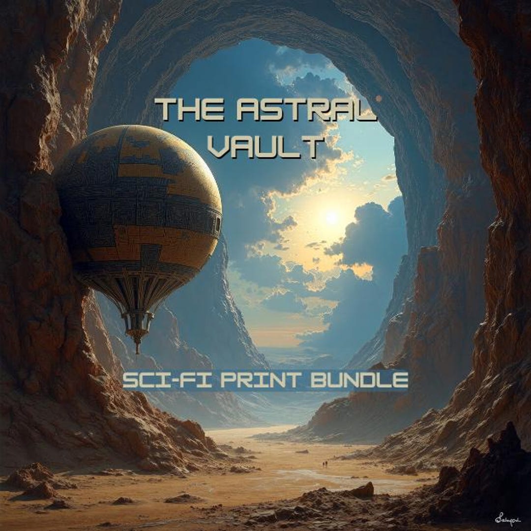 The Astral Vault | Fantasy AI Art Bundle for Digital Collage, Content ...