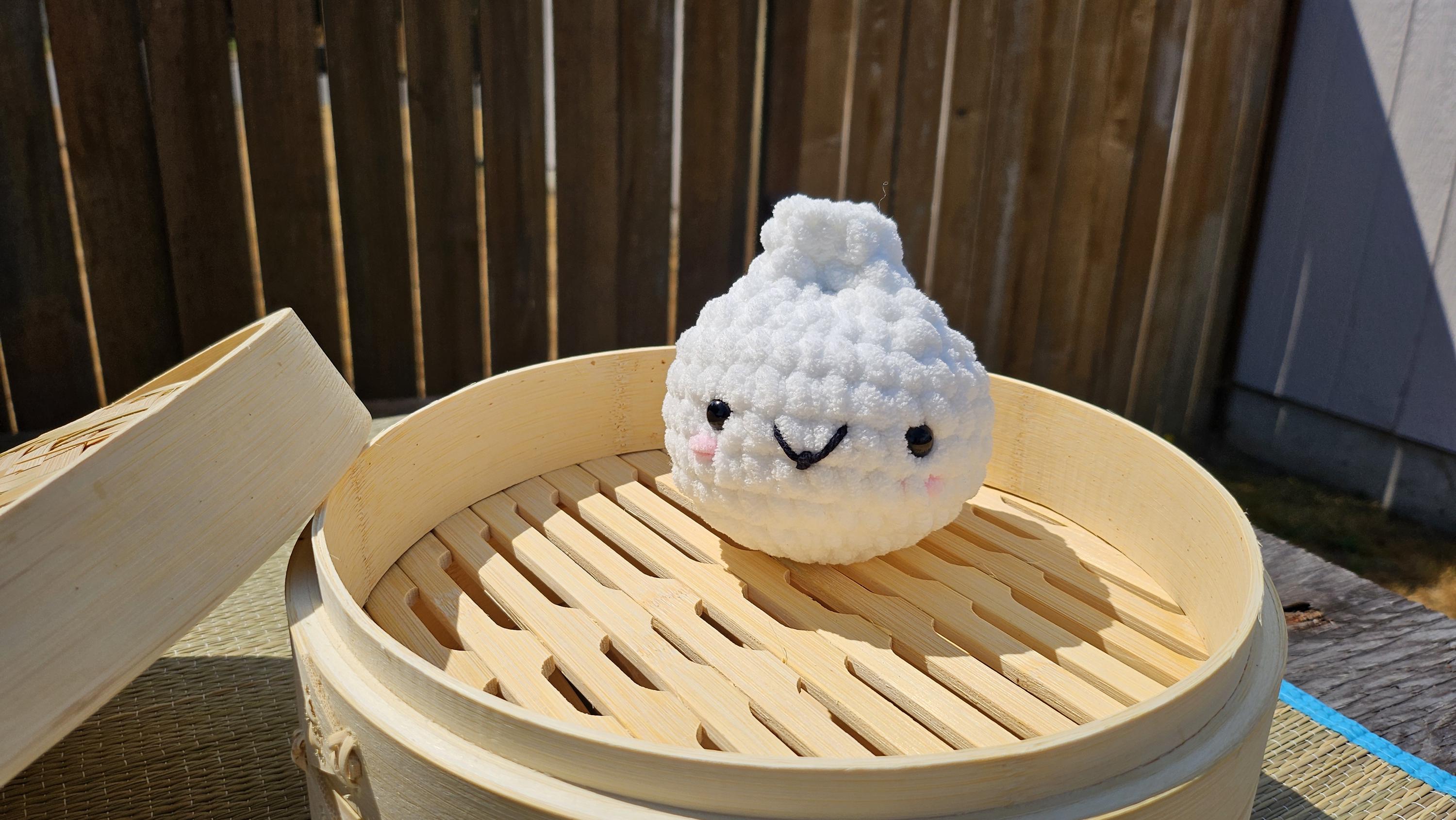 Crochet Dumpling Plushie | Cute Stuffed Animal | Amigurumi Dumpling ...