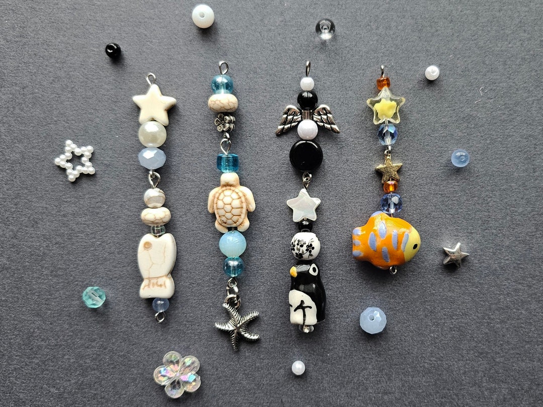 Beaded Sea Life Keychains Ocean Aesthetic Y2k Handmade Jewelry - Etsy