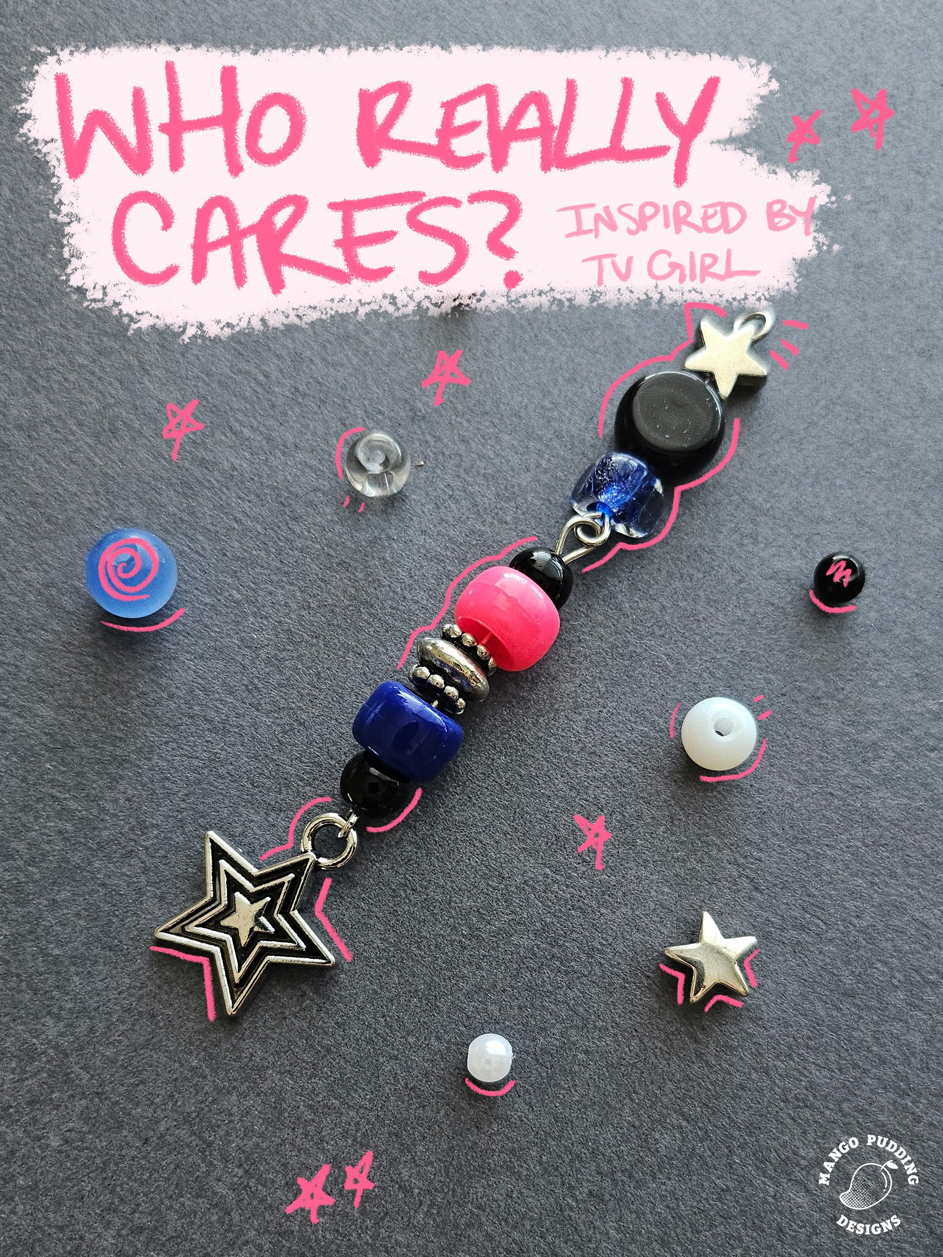 Beaded Music-inspired Keychains Laufey Tv Girl Aesthetic Y2k Handmade ...