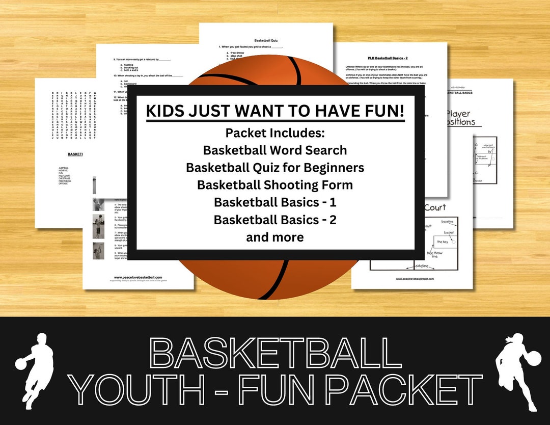 Basketball Youth Fun Packet - Etsy