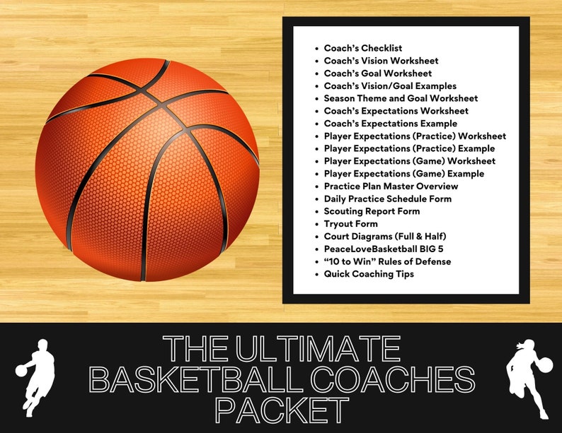 The Ultimate Basketball Coaching Packet L Basketball Coaching Planner L ...
