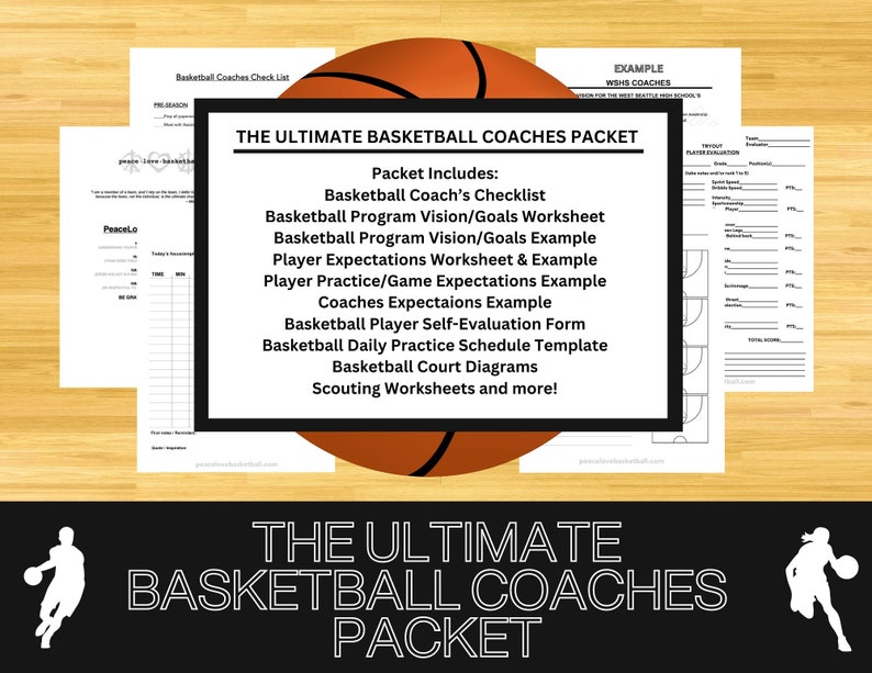 The Ultimate Basketball Coaching Packet L Basketball Coaching Planner L ...