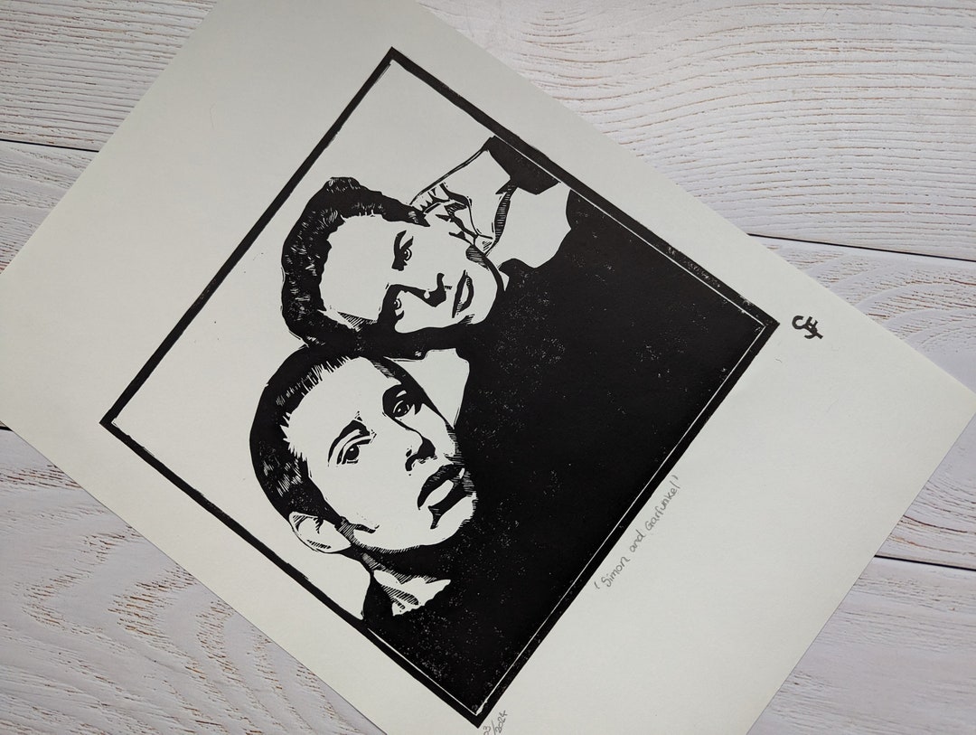 Simon and Garfunkel - Bookends Album Cover Original Lino Print - Etsy