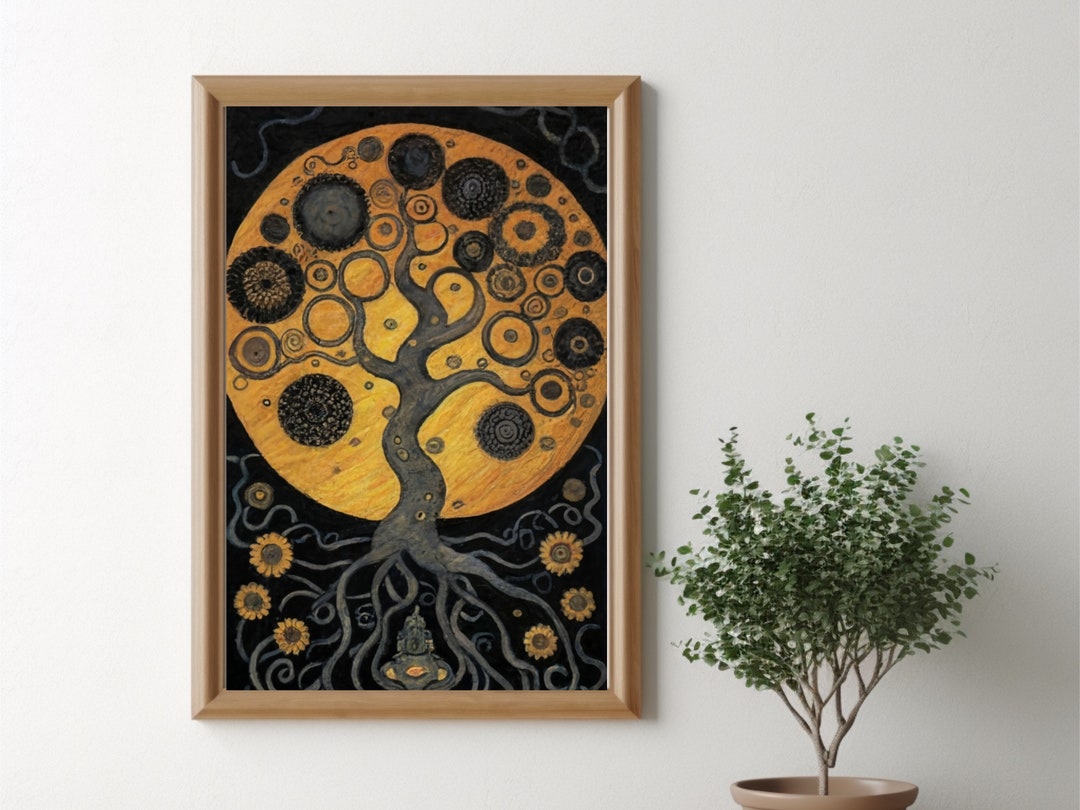 Poster Wall Art Ancient Tree Floral Art Work Tasteful Flower Art Prints ...