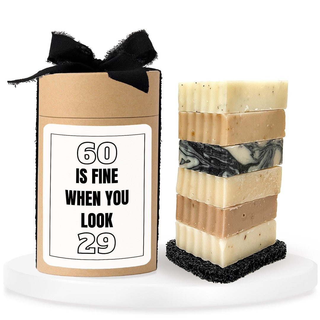 60th Soap Gift Set Box Soap Bars 60th Birthday Gift Ideas Handmade ...