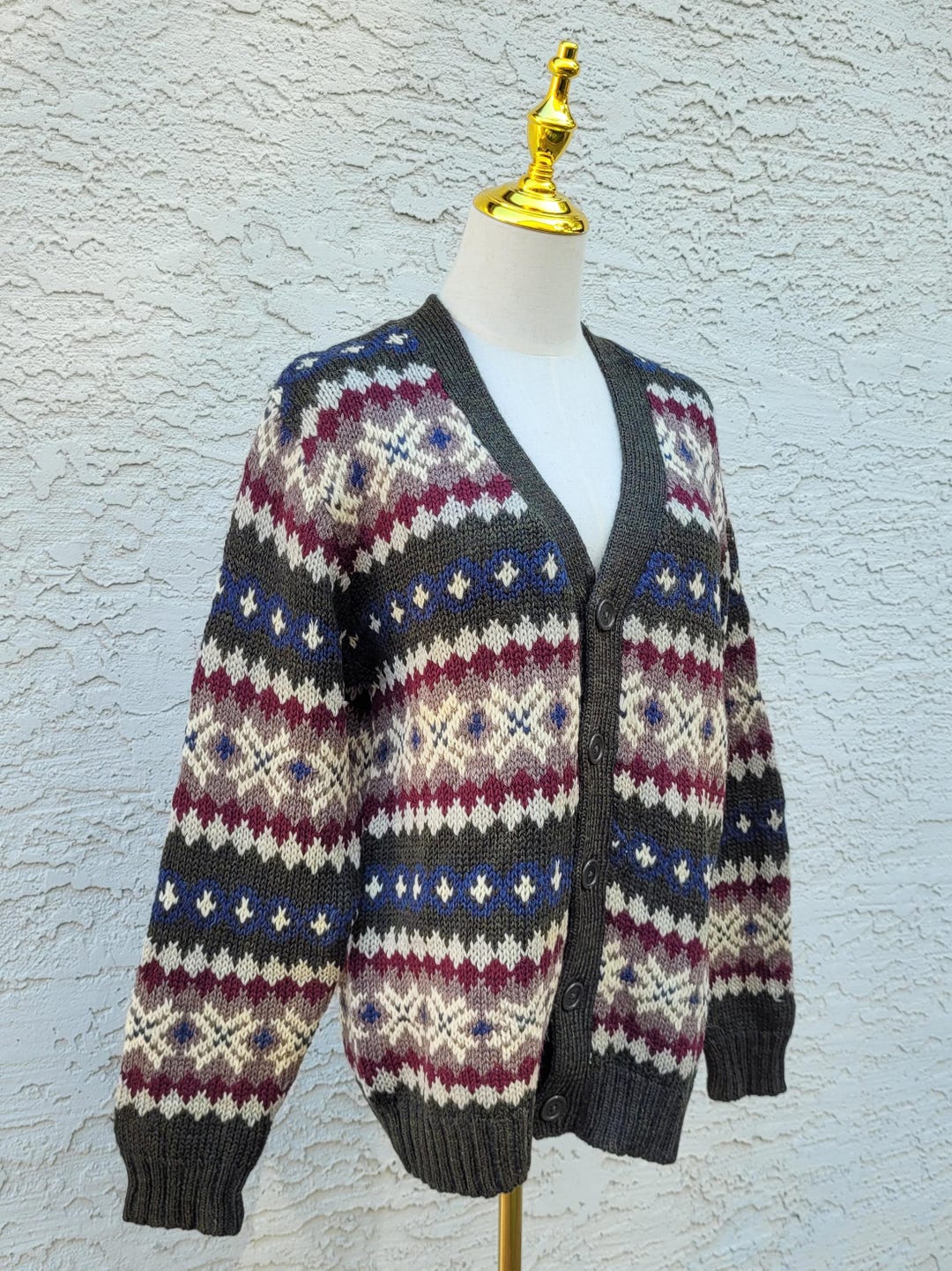 Vintage 70s 80s 90s Sweaters 100% Pure Wool,nordic Style,fancy Grandma ...