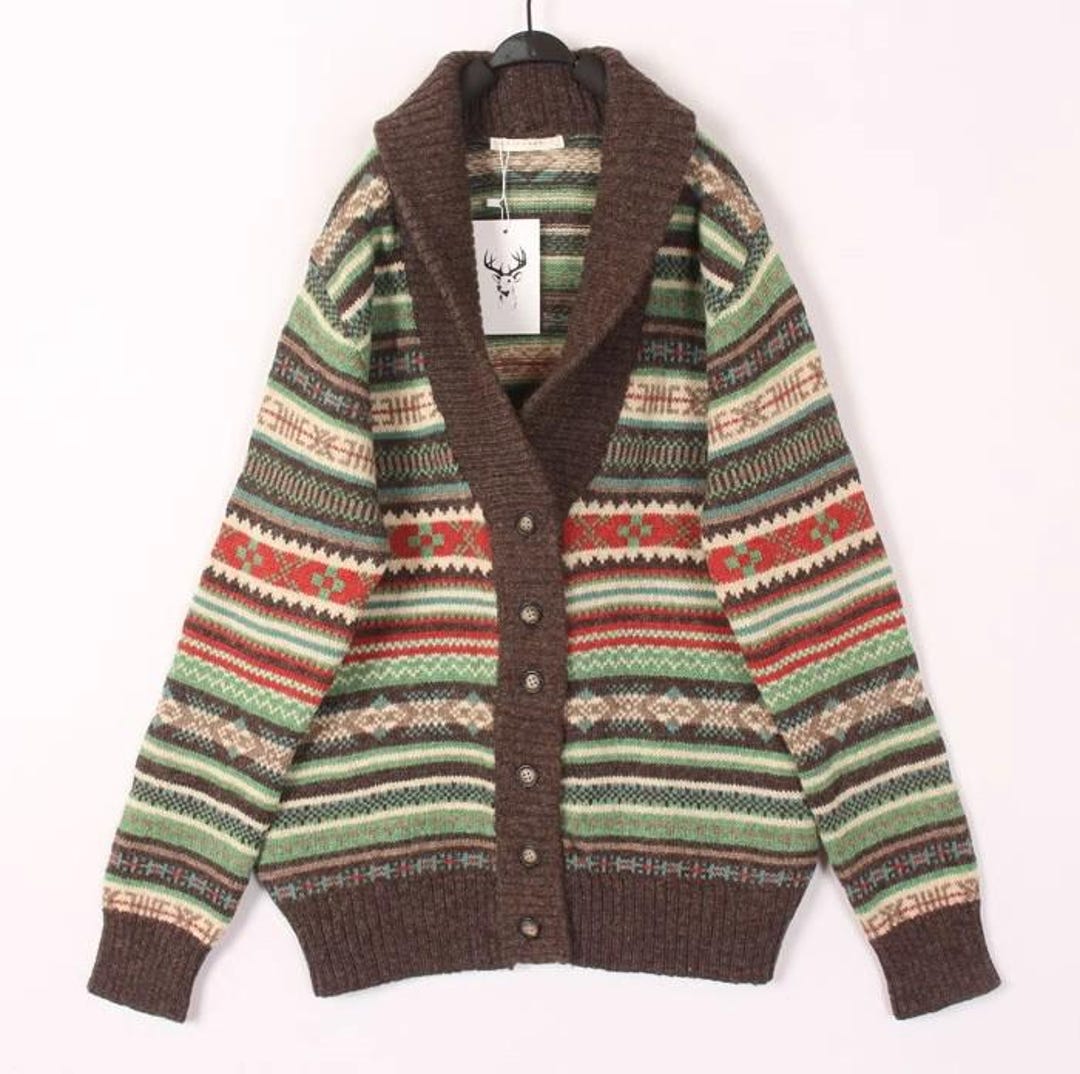 Vintage 70s 80s 90s Cardigan Sweaters Pure Wool,nordic Men Sweaters ...